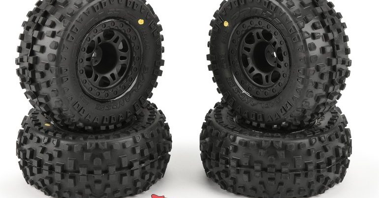 Four Pack! Pro-Line Pre-Mounted Badlands SC M2 Tires On Split Six ...