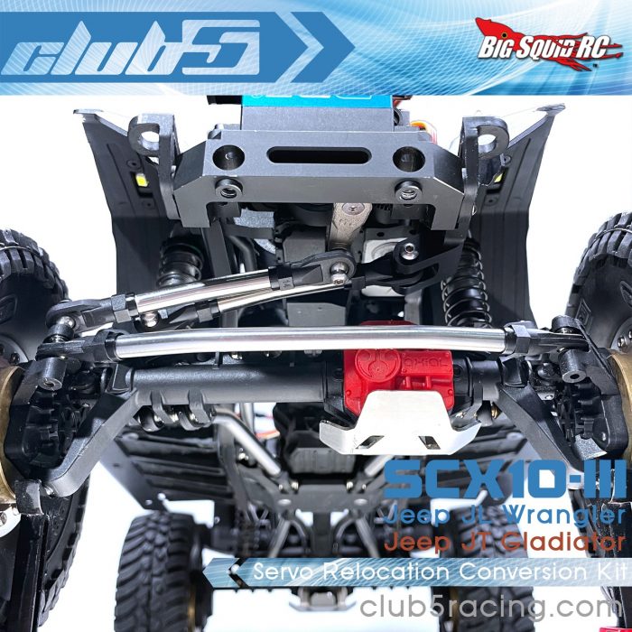 Club 5 Racing Servo Relocation Conversion Kit for SCX10 III Jeep Models ...