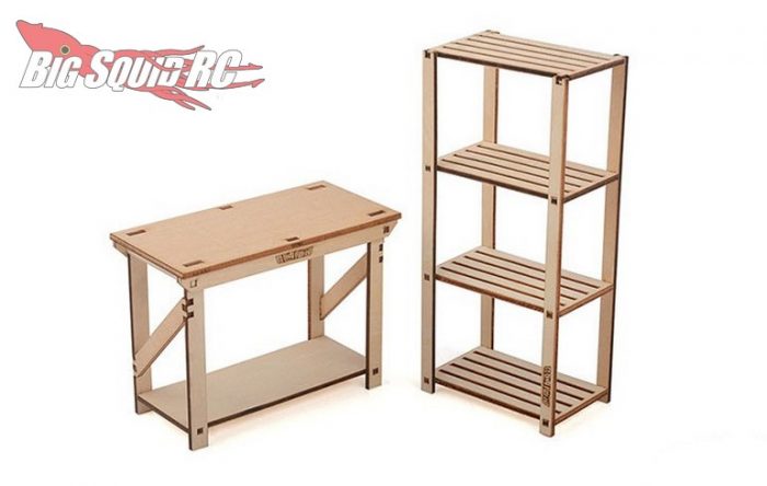 RC4WD 1/10 Wood Garage Shelves and Work Bench Set « Big Squid RC – RC ...