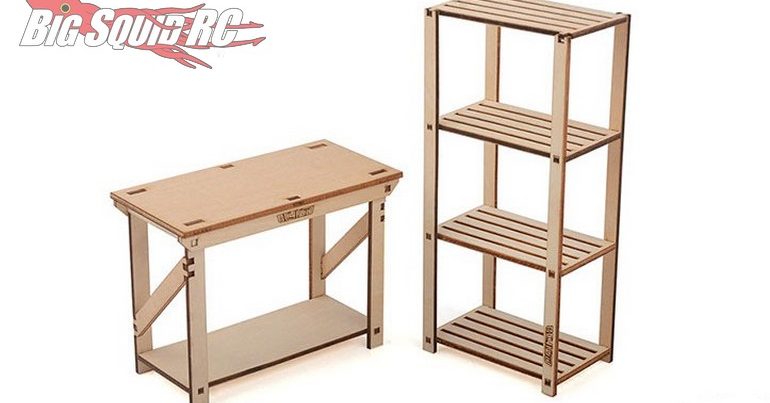 RC4WD 1/10 Wood Garage Shelves and Work Bench Set « Big Squid RC – RC ...