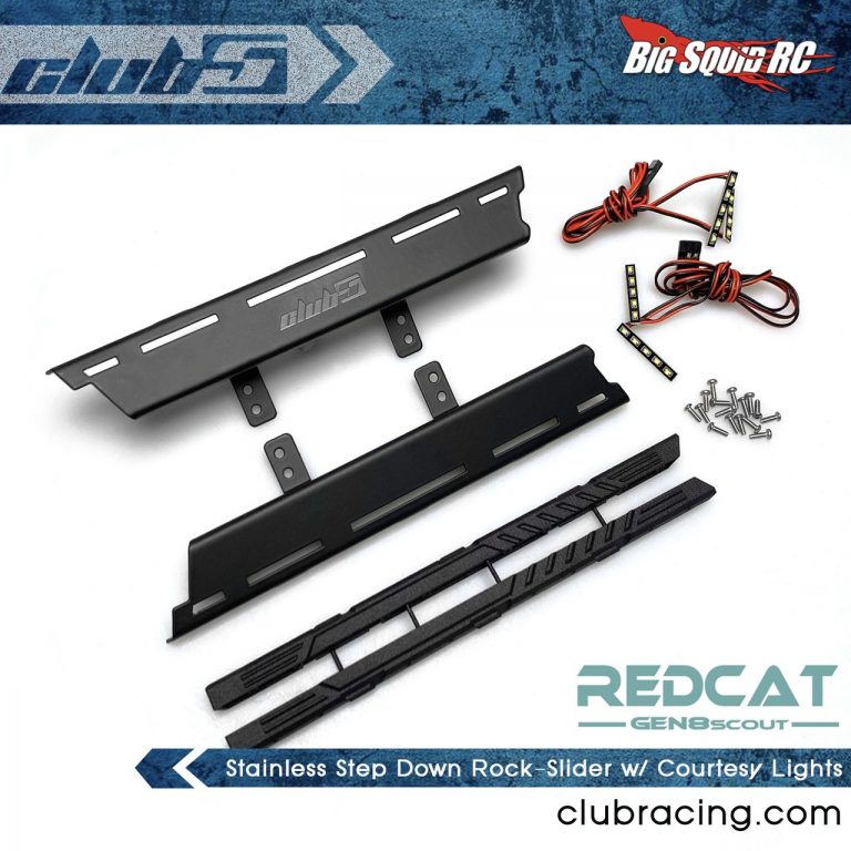 Club 5 Racing Stainless Steel Step-Down Rock Sliders for the Redcat ...