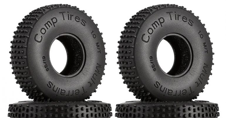 Injora 1.0″ Comp Pin Multi-Terrain Tires for 1/24-scale R/C Crawlers ...
