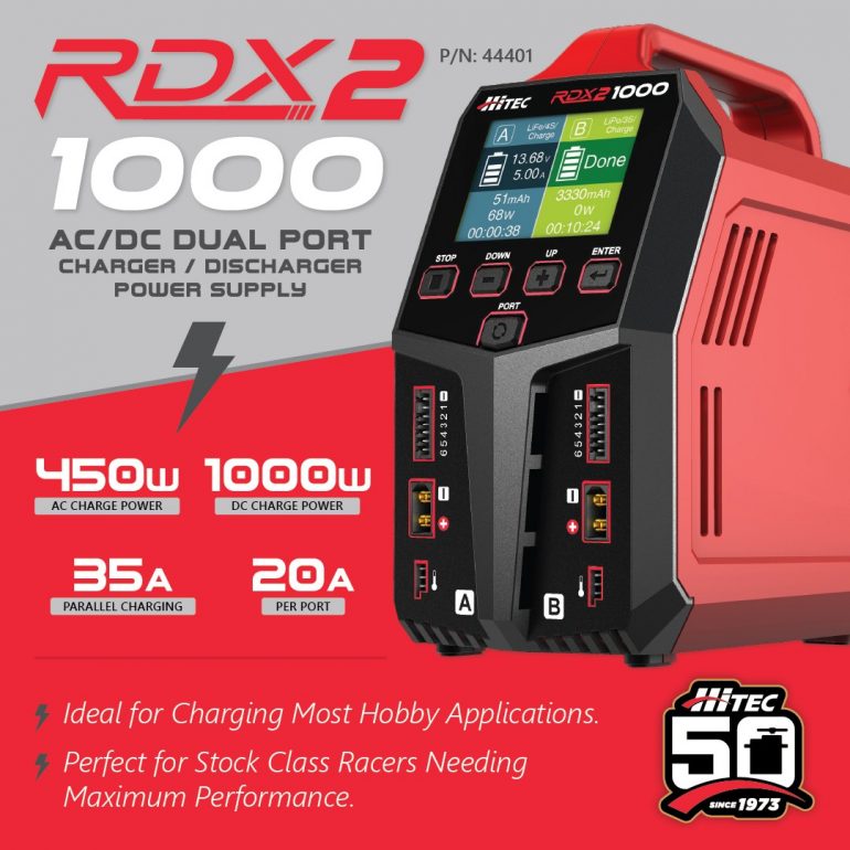 Hitec RDX2 1000 Battery Charger & Optional AD350 Discharger « Big Squid RC – RC Car and Truck ...