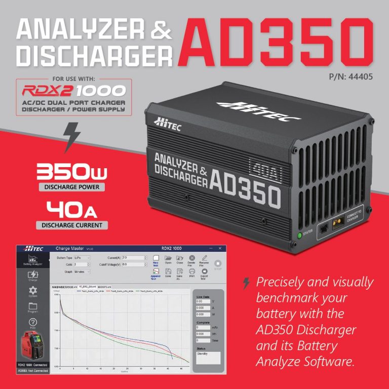 Hitec RDX2 1000 Battery Charger & Optional AD350 Discharger « Big Squid ...