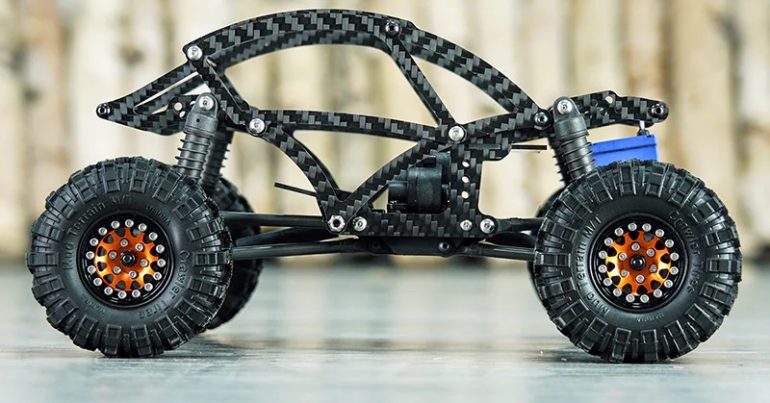 Injora’s Kangaroo Carbon Fiber Chassis Frame Kit for the Traxxas TRX-4M ...