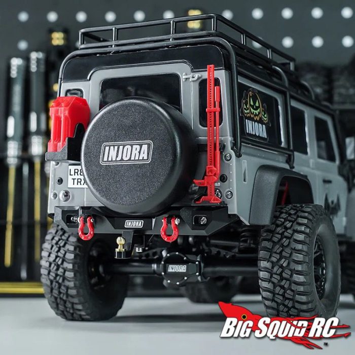 Injora Aluminum Front and Rear Bumpers with Lights for the Traxxas TRX ...
