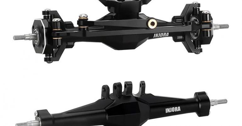 Injora +4mm Diamond Axles with Lay-down Servo Mount and Steering Links for the TRX-4M « Big ...