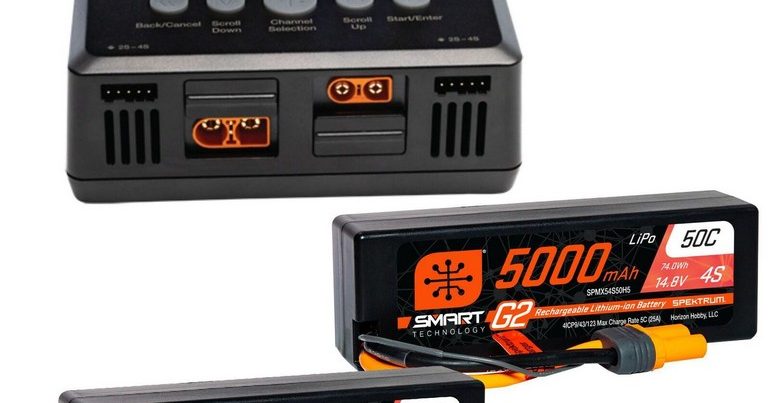 Spektrum Smart Powerstage 8S Surface Bundle with Two G2 5000mAh 4S LiPo ...