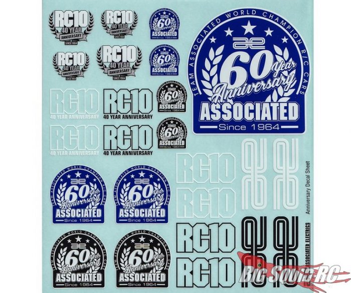 Team Associated 60th Anniversary Decal Sheet « Big Squid RC – RC Car ...