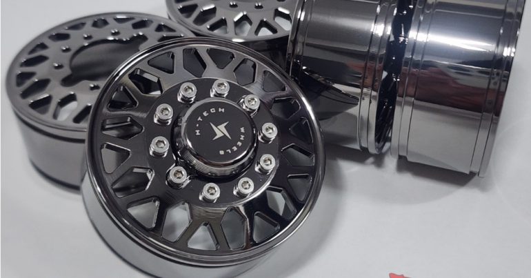 H-Tech Custom Products Aluminum Wheel Sets for the Redcat Custom Hauler ...