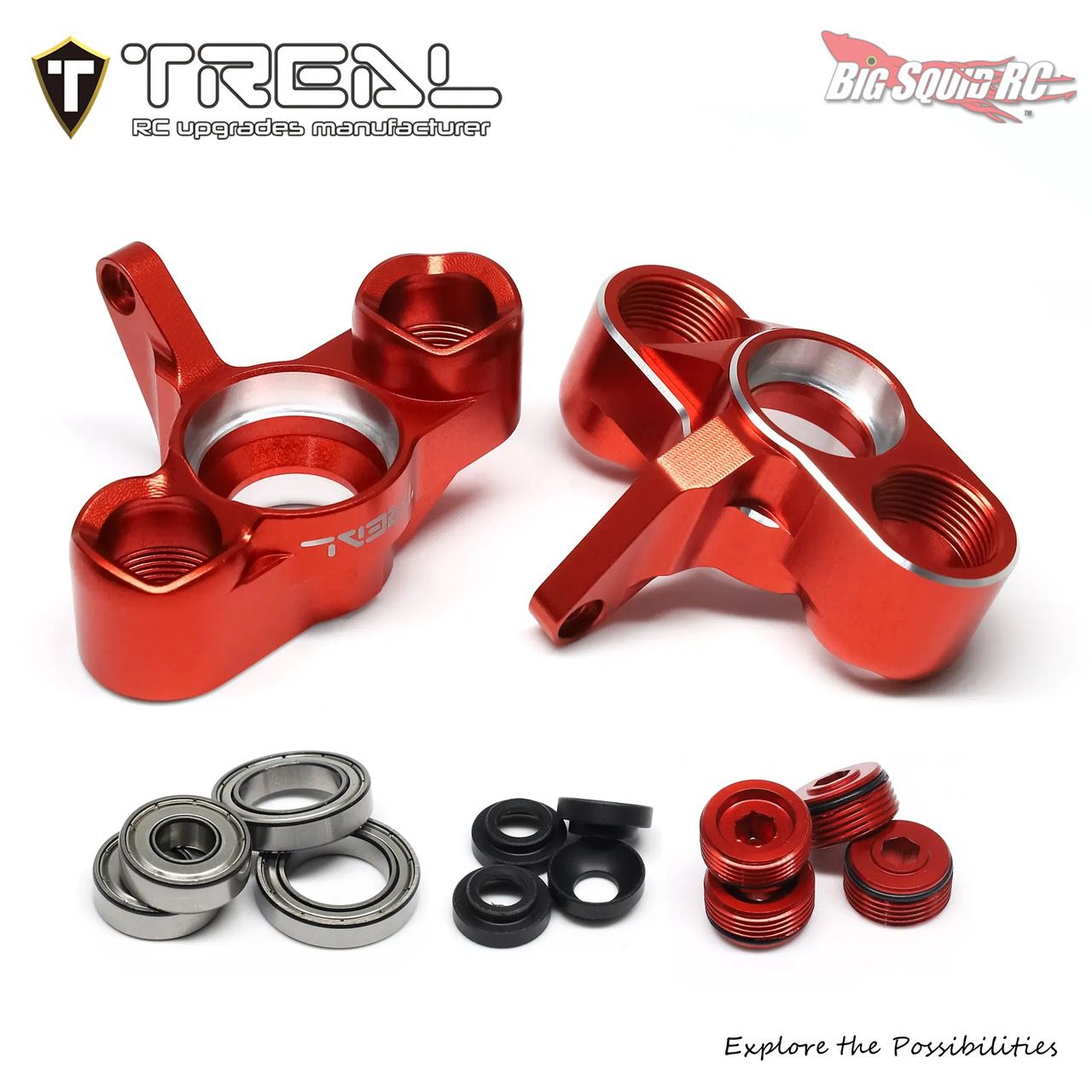 Treal Aluminum Front Steering Knuckles for select ARRMA 1/7 and 1/8 ...