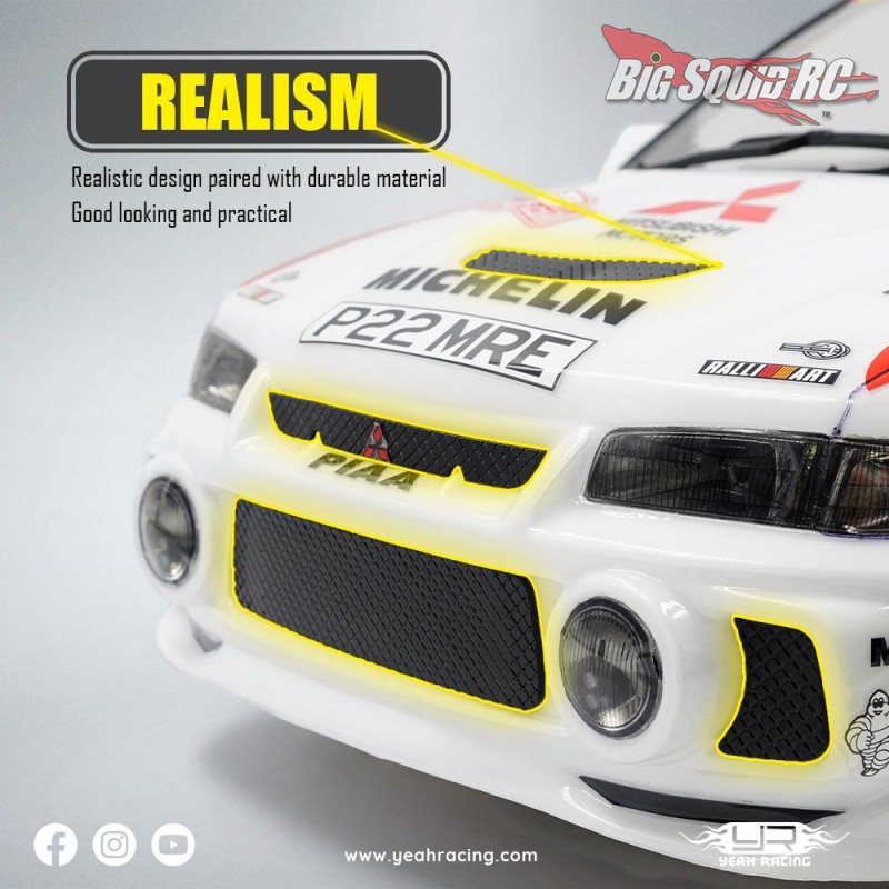 Yeah Racing 1/10 Mitsubishi Lancer Evo IV Rally Body (Pre-Assembled ...