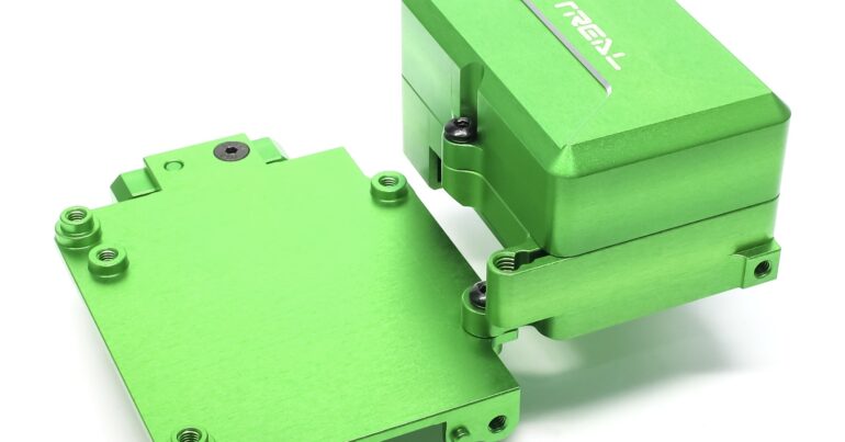 Treal Aluminum Radio Receiver Tray & LCG Electronics Mount for the Losi ...