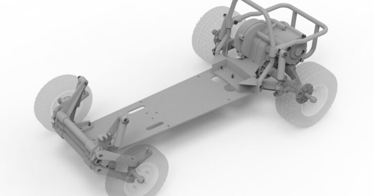 Knight Customs 3D-Printable Display Chassis for the Tamiya SRB Chassis ...