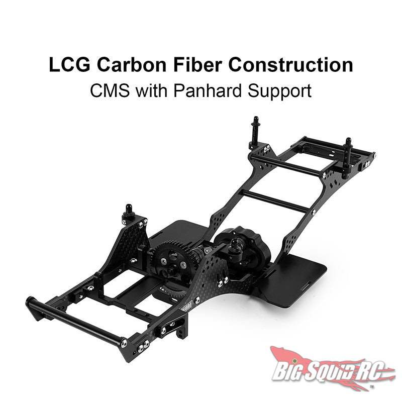 Injora LCG Carbon Fiber 1/10 Crawler Chassis Kit with Front-Mounted ...