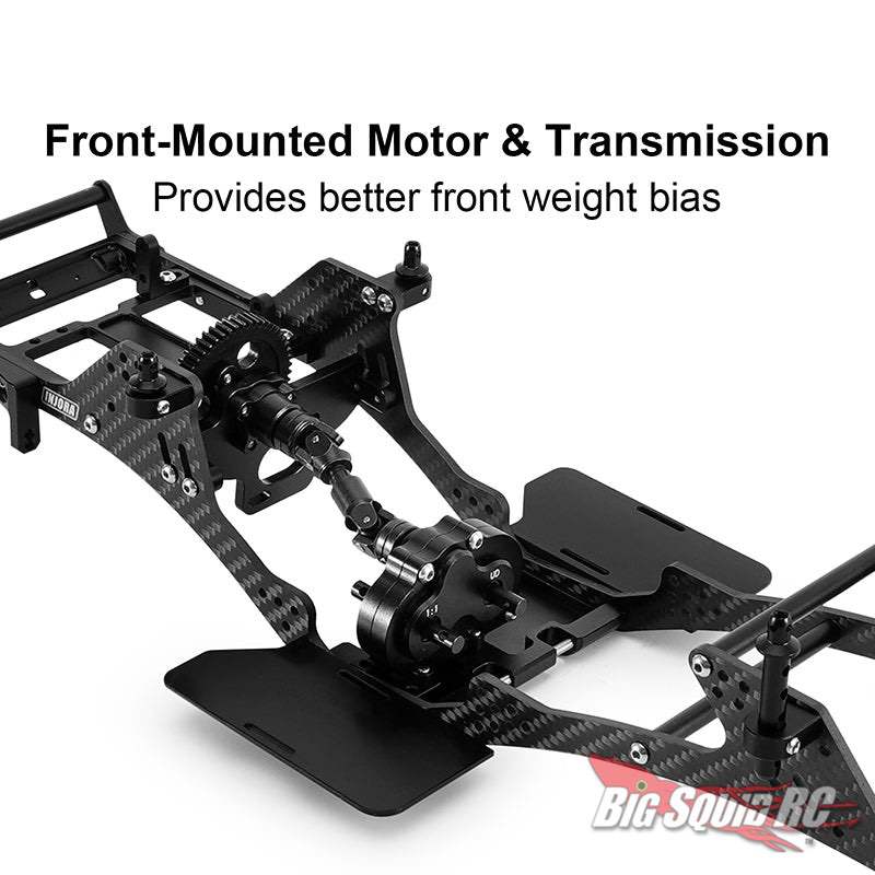 Injora LCG Carbon Fiber 1/10 Crawler Chassis Kit with Front-Mounted Transmission « Big Squid RC ...